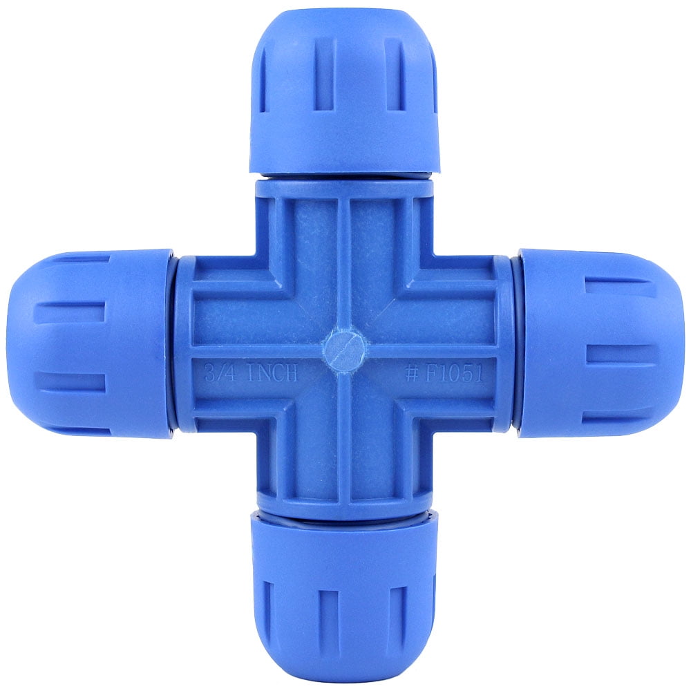 Multi Directional 3/4" Fastpipe Cross Fitting Aluminum Compressed Air ...