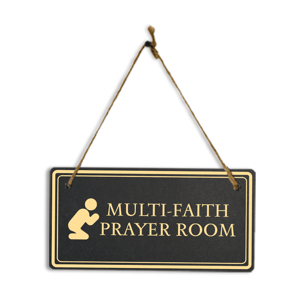 Multi-Faith Prayer Room 5x10 Hanging Plus Wall or Door Sign | Rustic ...