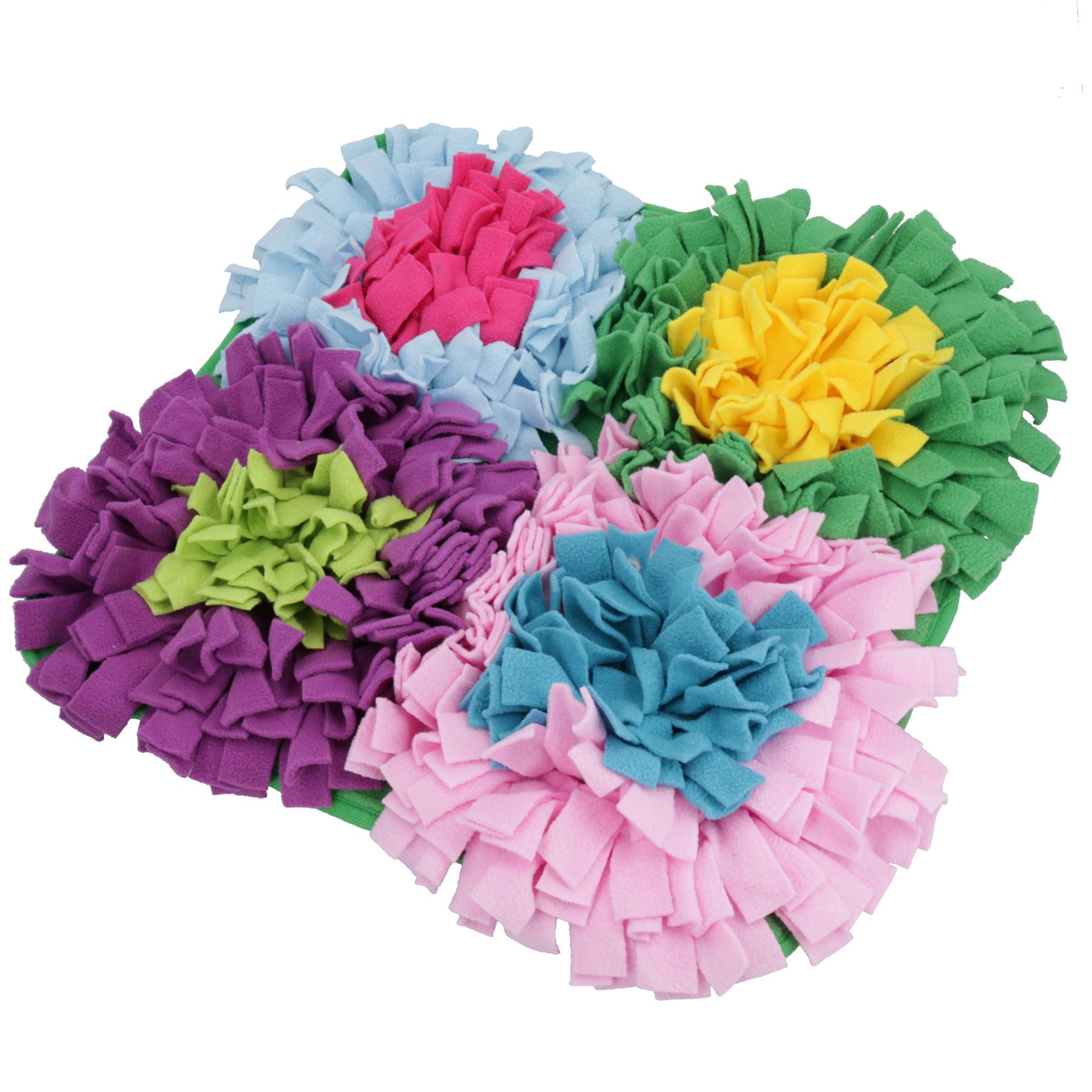 Multi Flower Dog Fluffle Treat Finder Rummaging Mat Interactive Dog ...