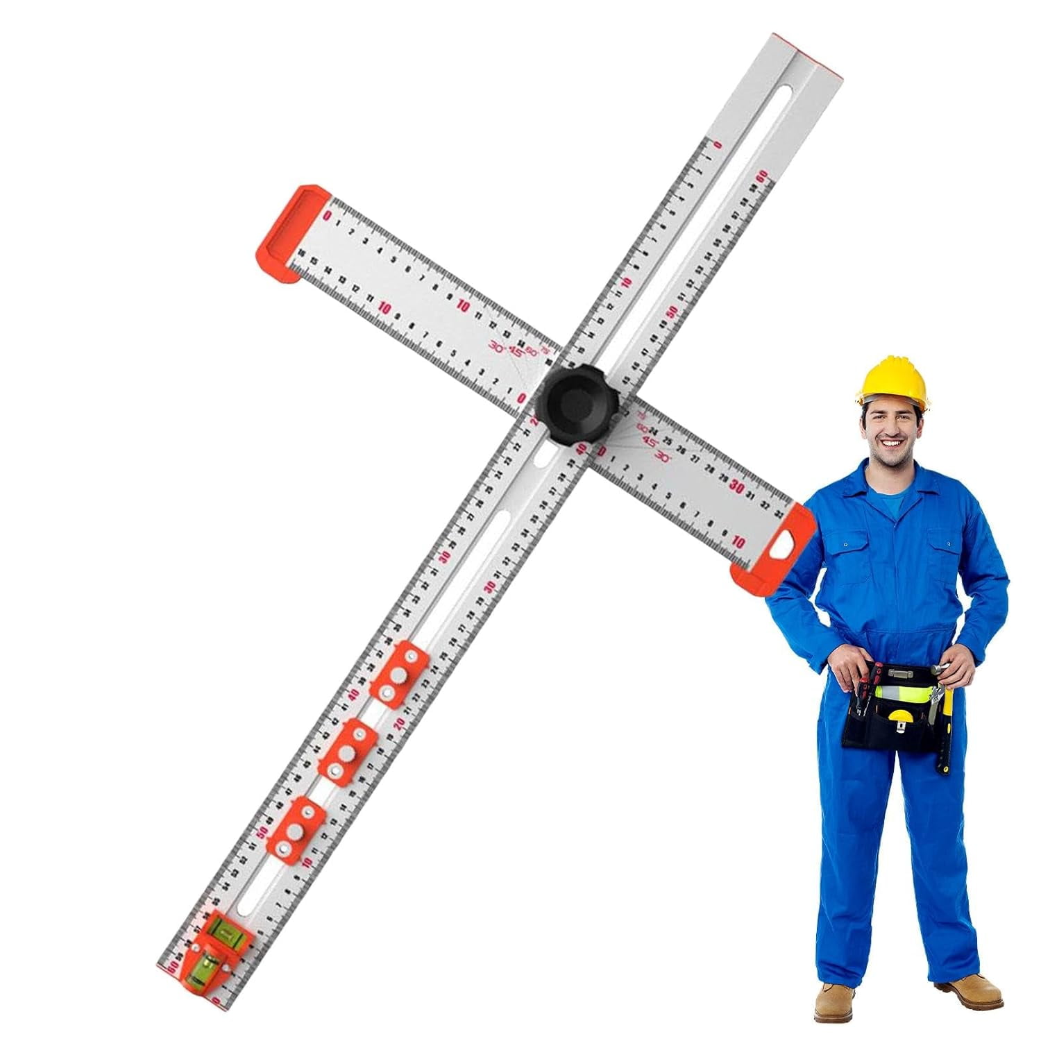 Multi-Function 2-in-1 Drilling Positioning Ruler, T-Square Ruler, T ...