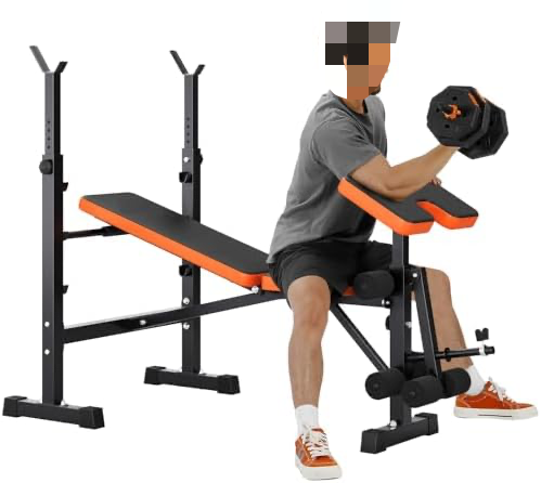 Multi-Function 6 in 1 Weight Bench Set - Leg Press, Preacher Curl Rack ...