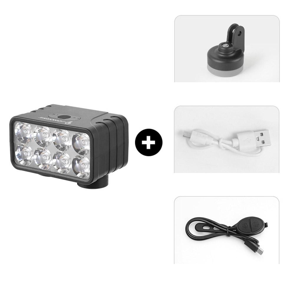 Multi-Function ABS Bicycle Light with Horn - Bright 8-LED, USB Charged ...