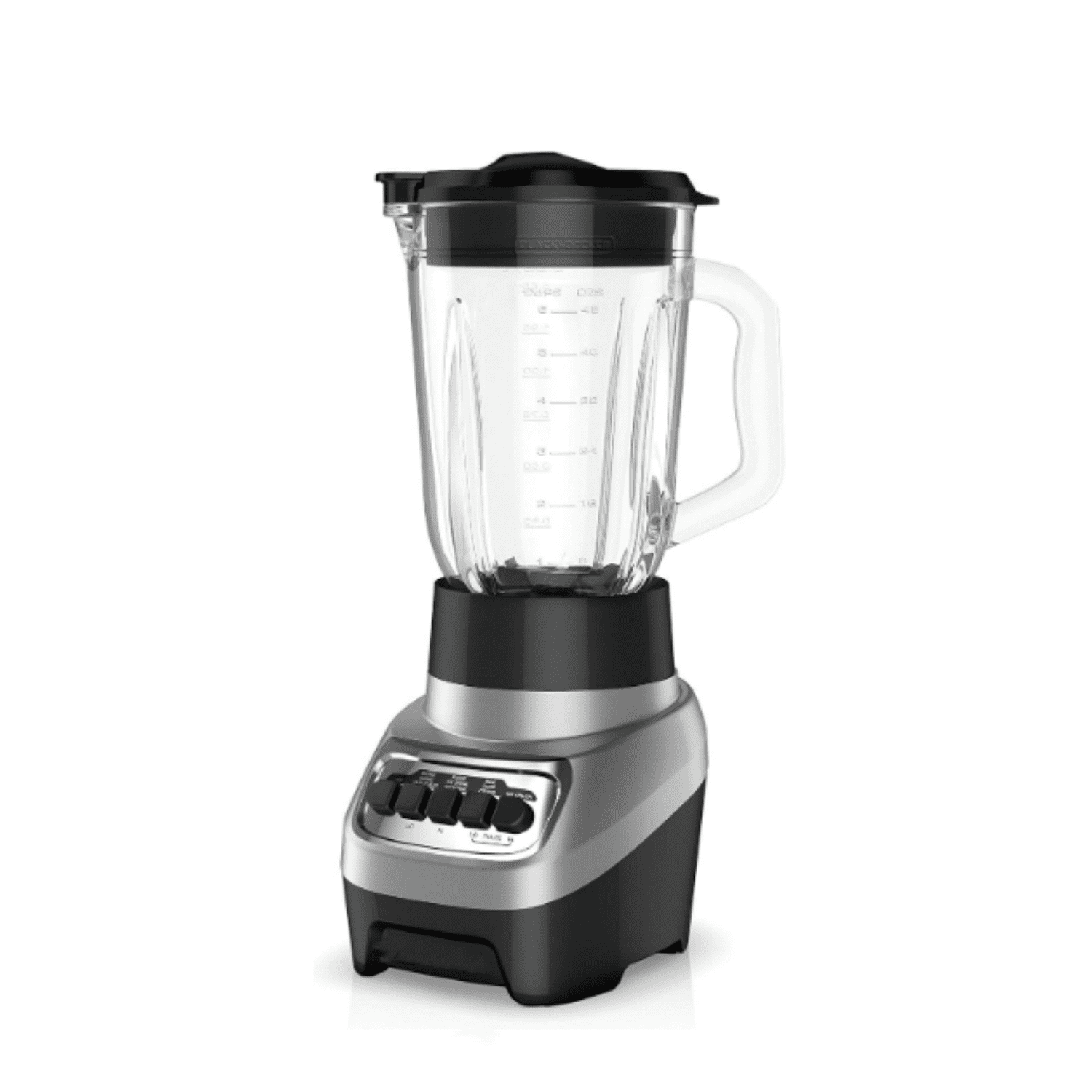 Multi-Function Blender with 6-Cup Glass Jar, 4 Speed Settings, Silver ...