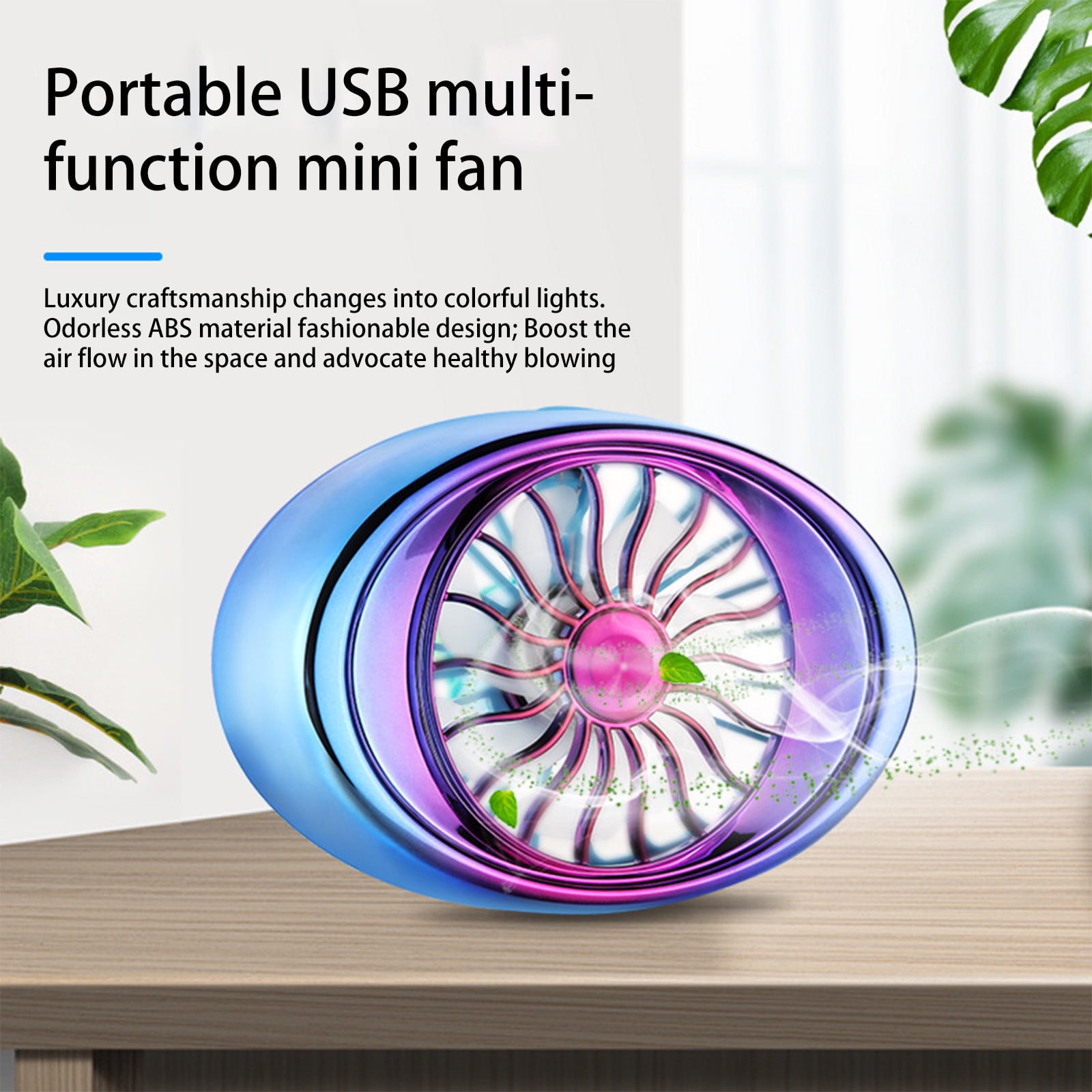 Multi-Function Car Fan with 360° Adjustment, Quiet Motor, 3 Speed ...