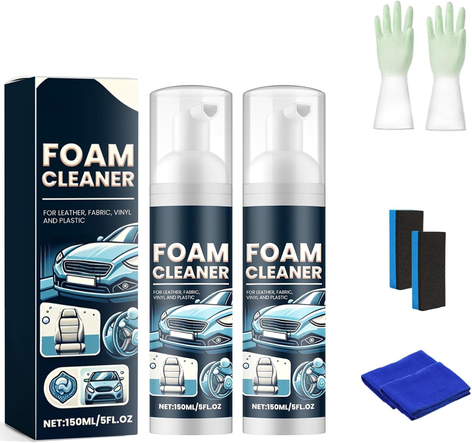 Multi-Function Car Interior Foam Cleaner, Car Seat Cleaner, Multi-Purpose Foam Cleaner, Foam ...