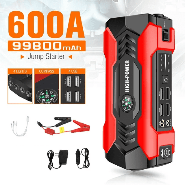 Multi-Function Car Jump Starter 99800mAh Portable Battery Power Bank ...