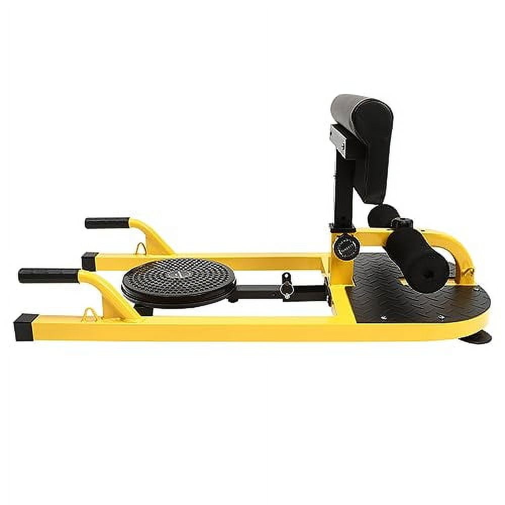 Multi-Function Deep Sissy Squat Machine, Yellow and Black Home Gym Hip ...