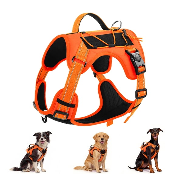 Multi-Function Dog Harness, No Pull Dog Harness with Velcro Panel ...