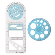 Mr. Pen- Drafting 3 Pc Large Transparent Triangular Ruler Set, Easy ...