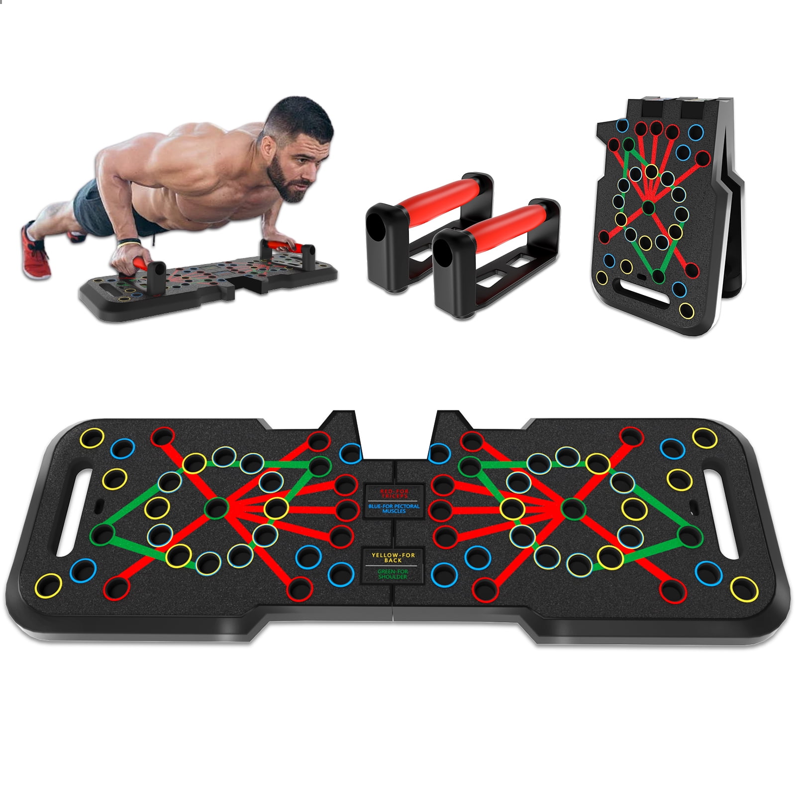 MIMIGLOO Multi Function Foldable Push Up Board for Building Muscle ...