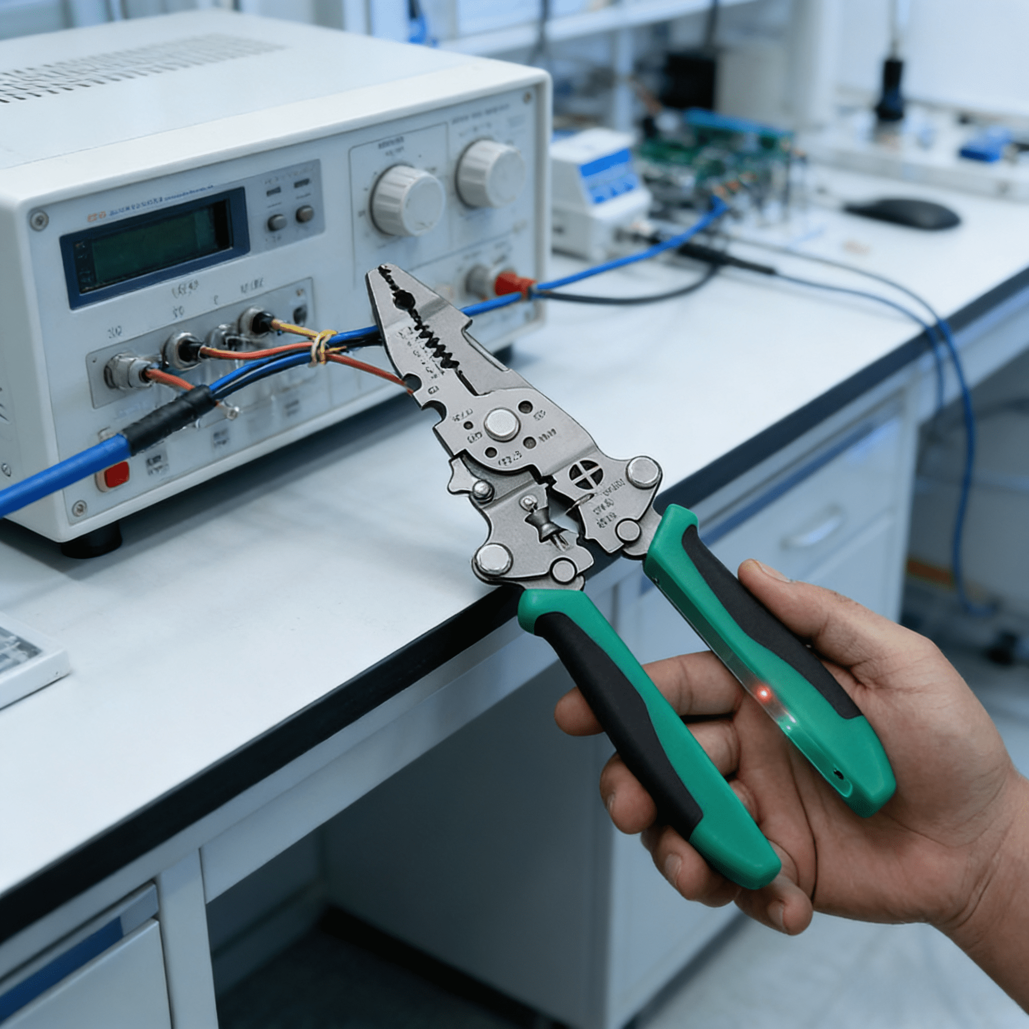 Multi Function Folding Electrician Wire Stripper with Electrical Test ...