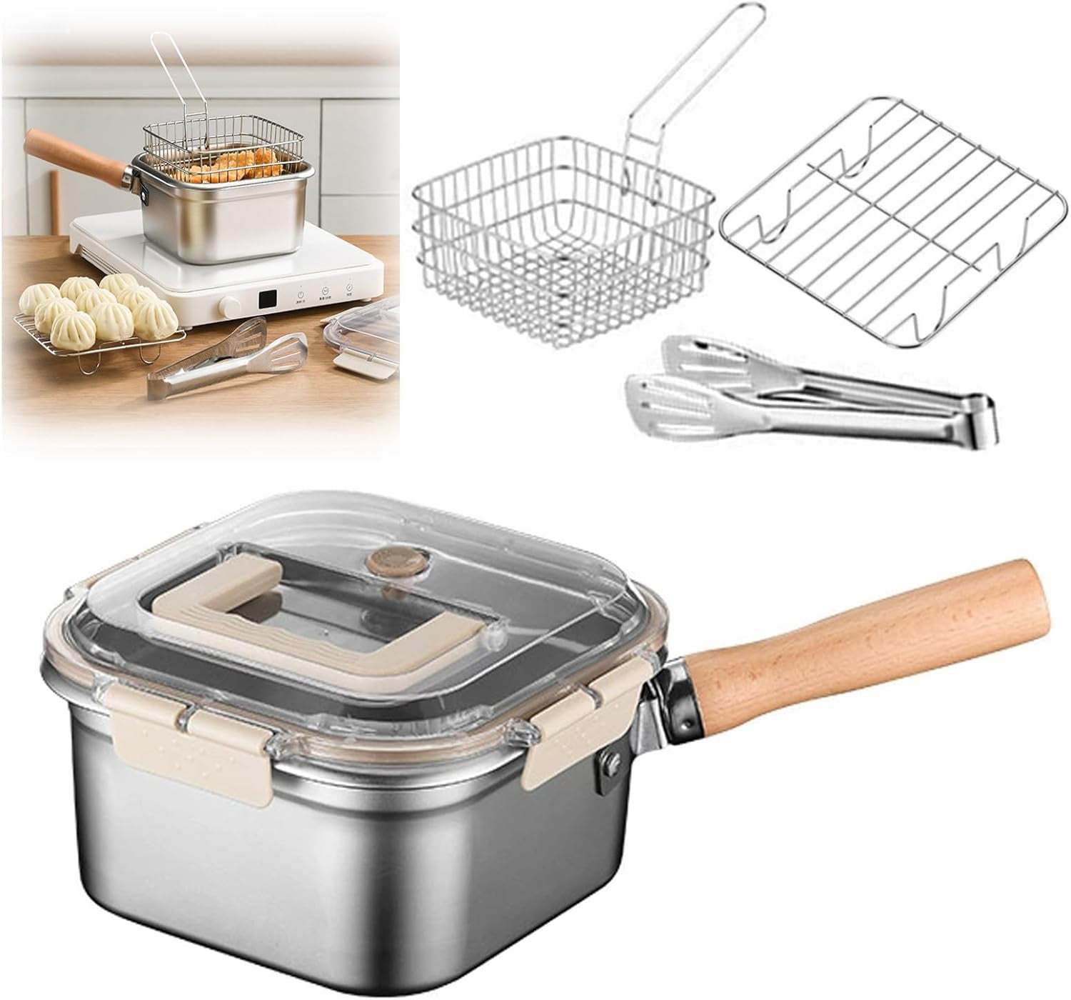 Multi-Function Frying Cooker Set - Fryer, cooker, Fresh Keeping ...