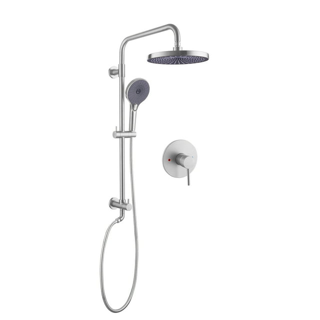 Multi Function Handheld Shower Head, Wall Mounted Exposed Shower System ...