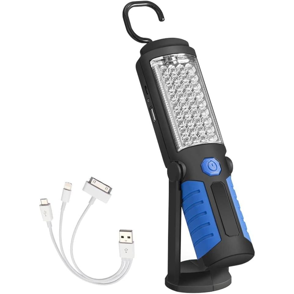Multi-Function LED Work Light - USB Rechargeable Magnetic Flashlight ...