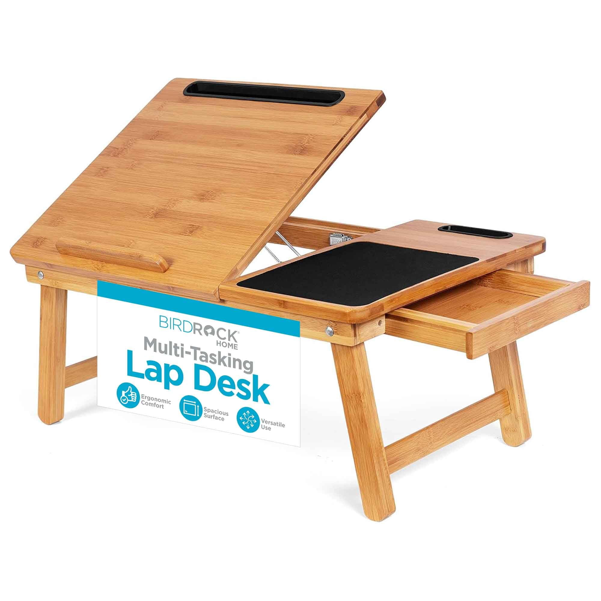 Multi-Function Lap Desk for 15 Inch Laptops, Adjustable Tilt Top with ...