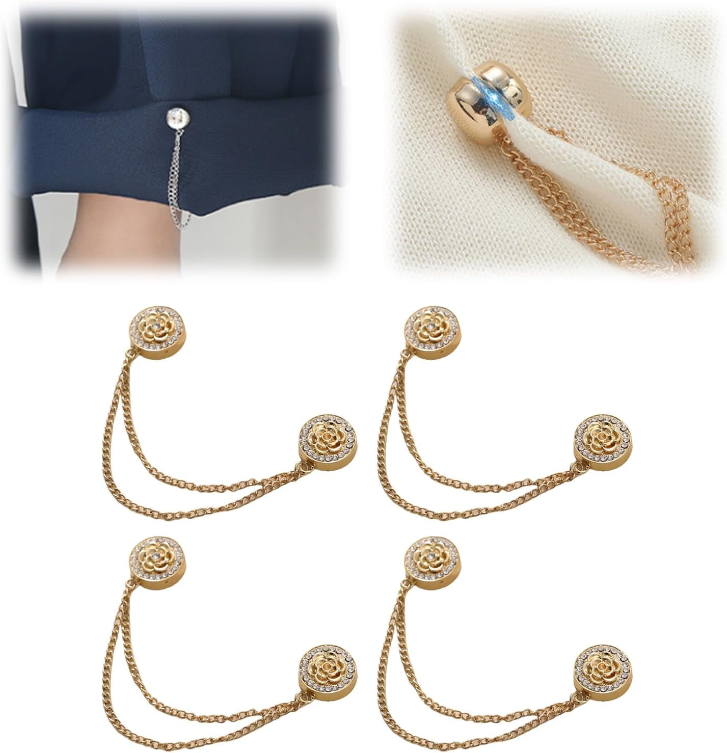 Multi-Function Magnetic Clothing Clips, 4 Packs Strongest Magnetic ...