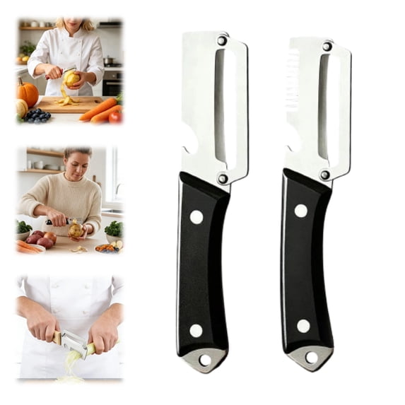 Multi-Function Peeler and Julienne Cutter Set, Stainless Steel Kitchen ...