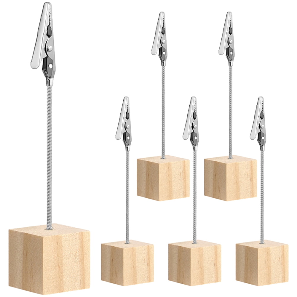 Supvox Compact Memo Holder Picture Holders Khaki Metal 6Pcs - Walmart.com