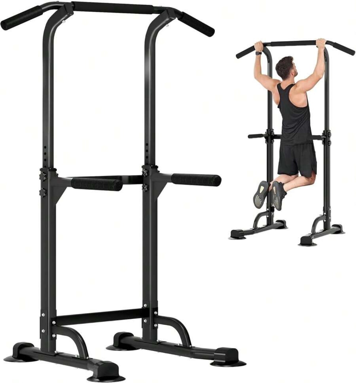 Multi-Function Pull Up Station for Home Gym - Adjustable Height 4-in-1 ...