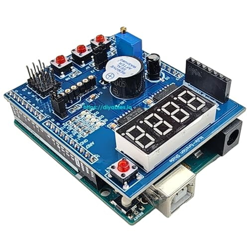 Multi Function Shield for Arduino Uno R3/R4, Mega – 4-Digit 7-Segment ...