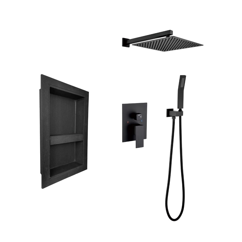 Multi-Function Shower System with Rainfall Shower Head Handheld Shower ...