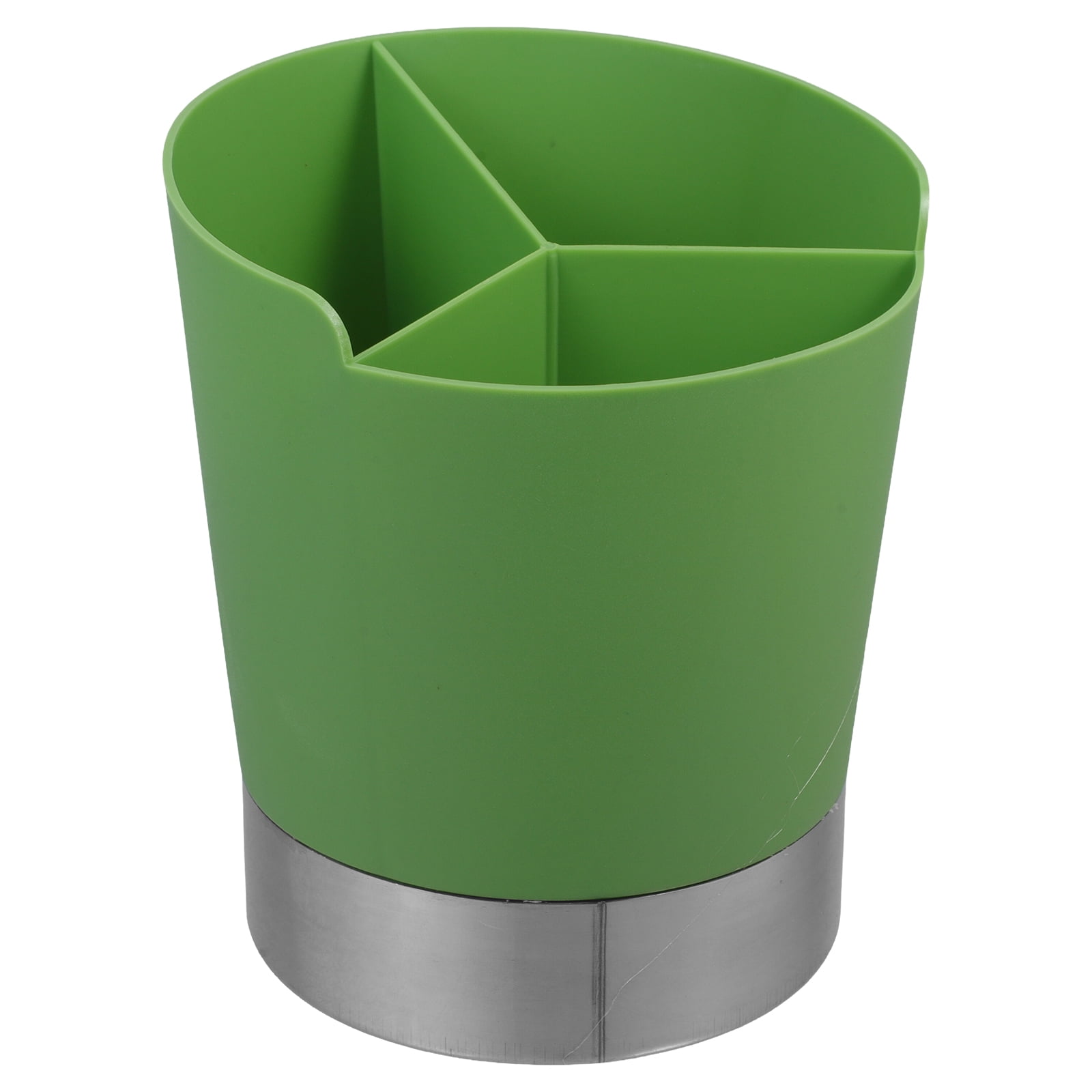 Multi-Function Straw Dispenser Utensil Holder 3-Compartment Organizer ...