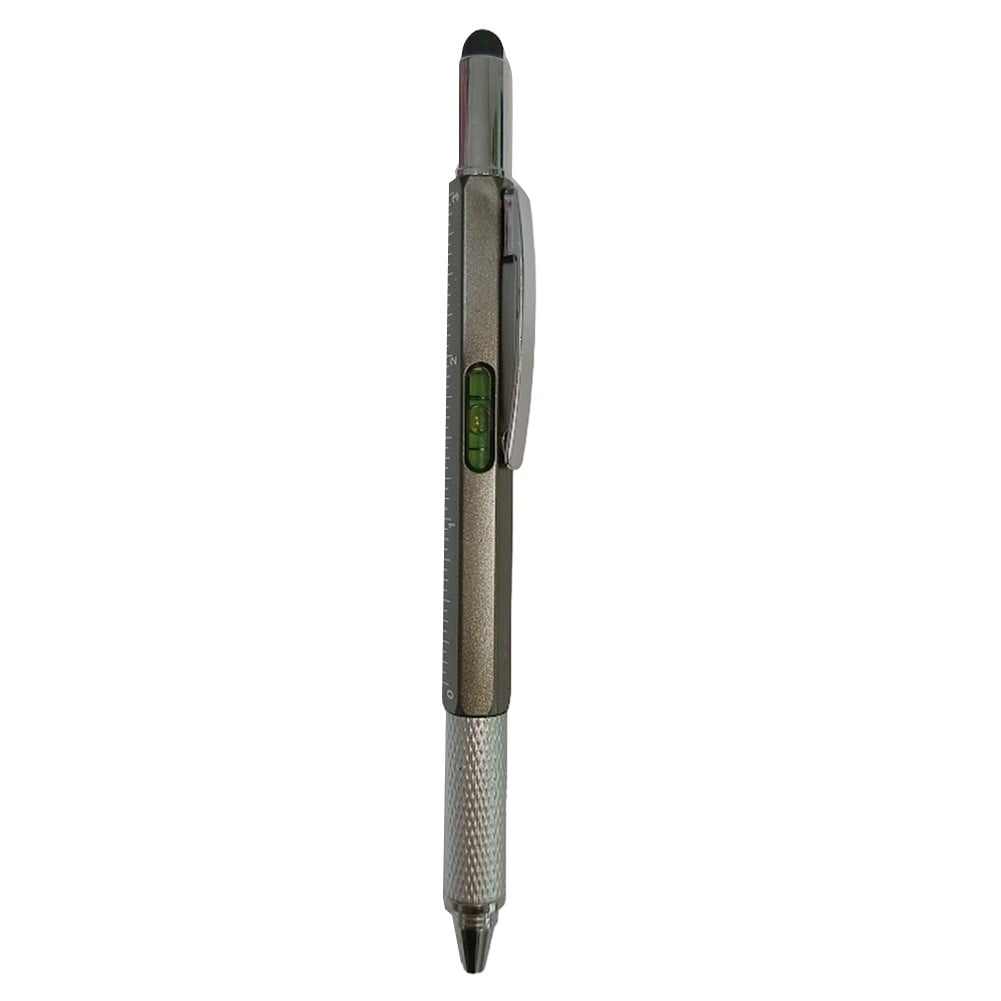 Multi-function Tool Pen Level Scale Touch screen 6in1 Metal Ballpoint ...