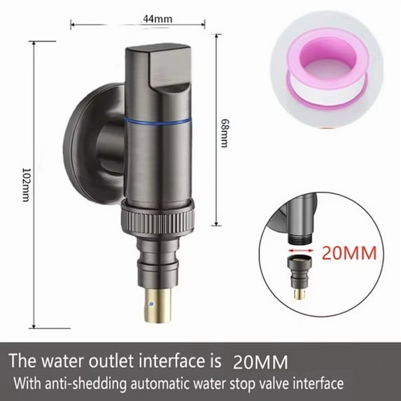 Multi-Function Washing Machine Faucet Brass Water Stop Quick Opening ...