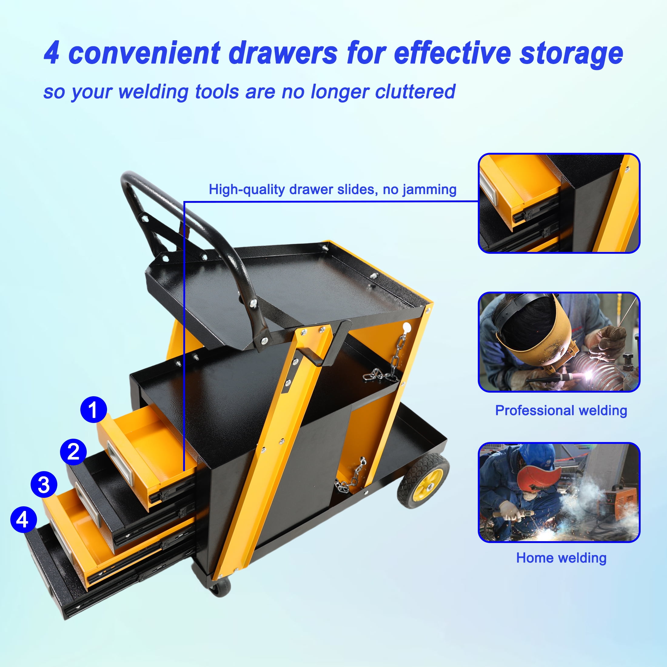 Multi-Function Welder Trolley,Mig Tig Arc Plasma Cutter Storage Tank ...