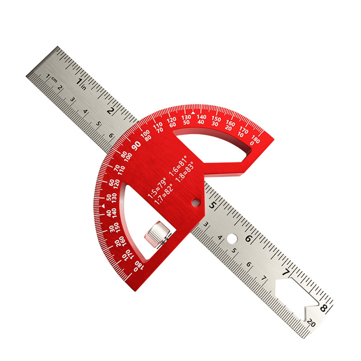 Multi-Functional Angle Ruler 45/90 Degree Semi-Circular Measuring ...