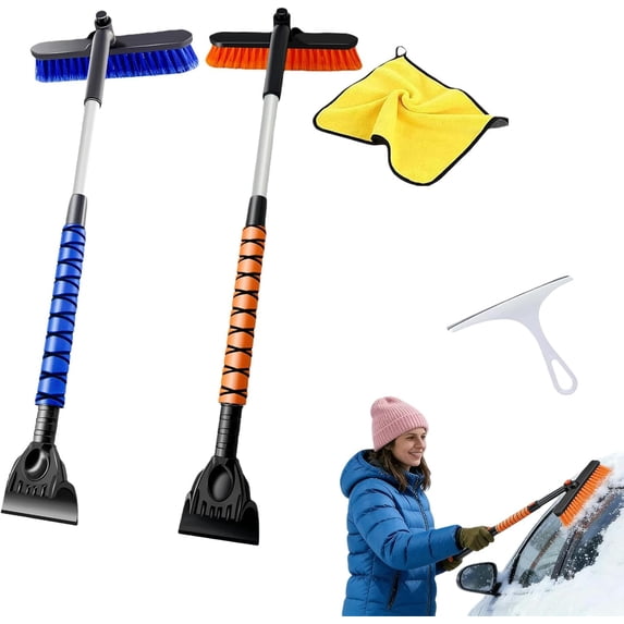 Multi-Functional Car Snow & Ice Removal Tool, Retractable All-in-One ...