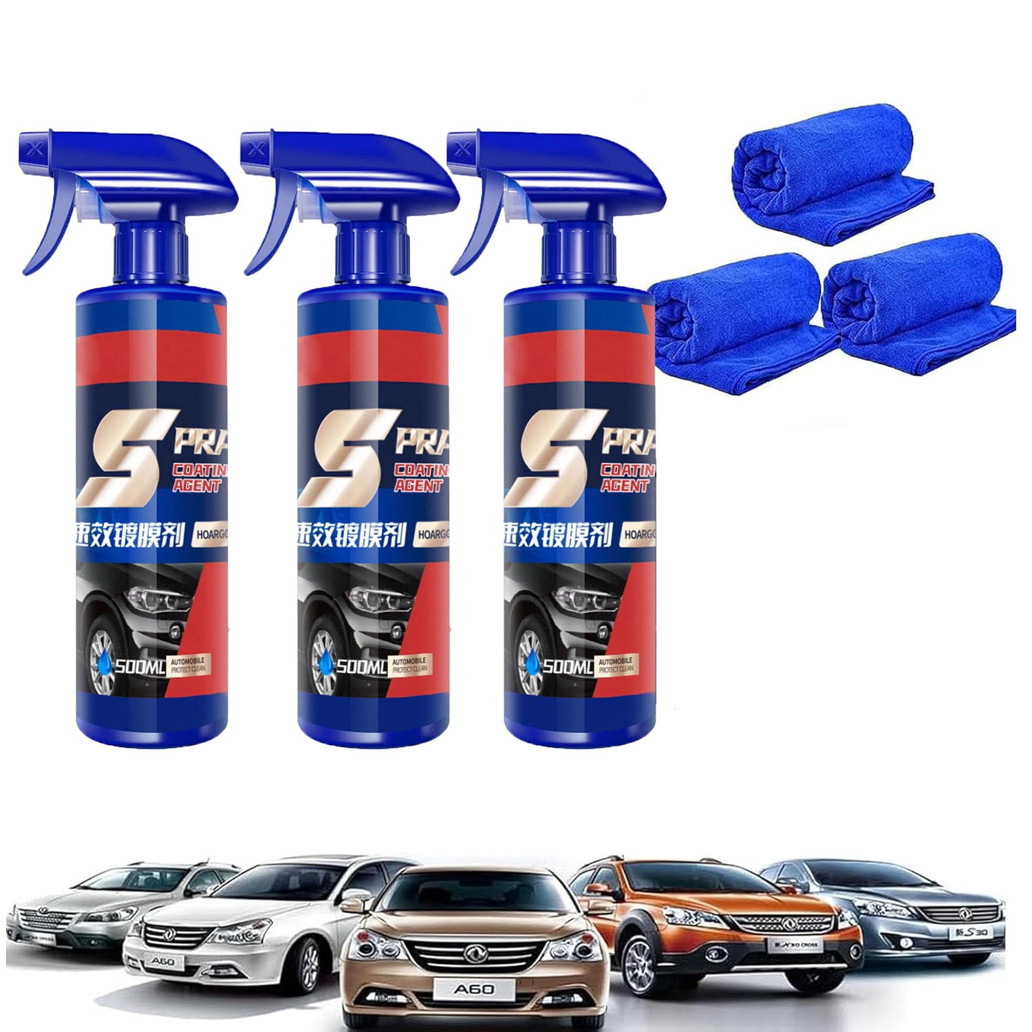 Multi-Functional Coating Renewal Agent, 3 In 1 Ceramic Car Coating ...