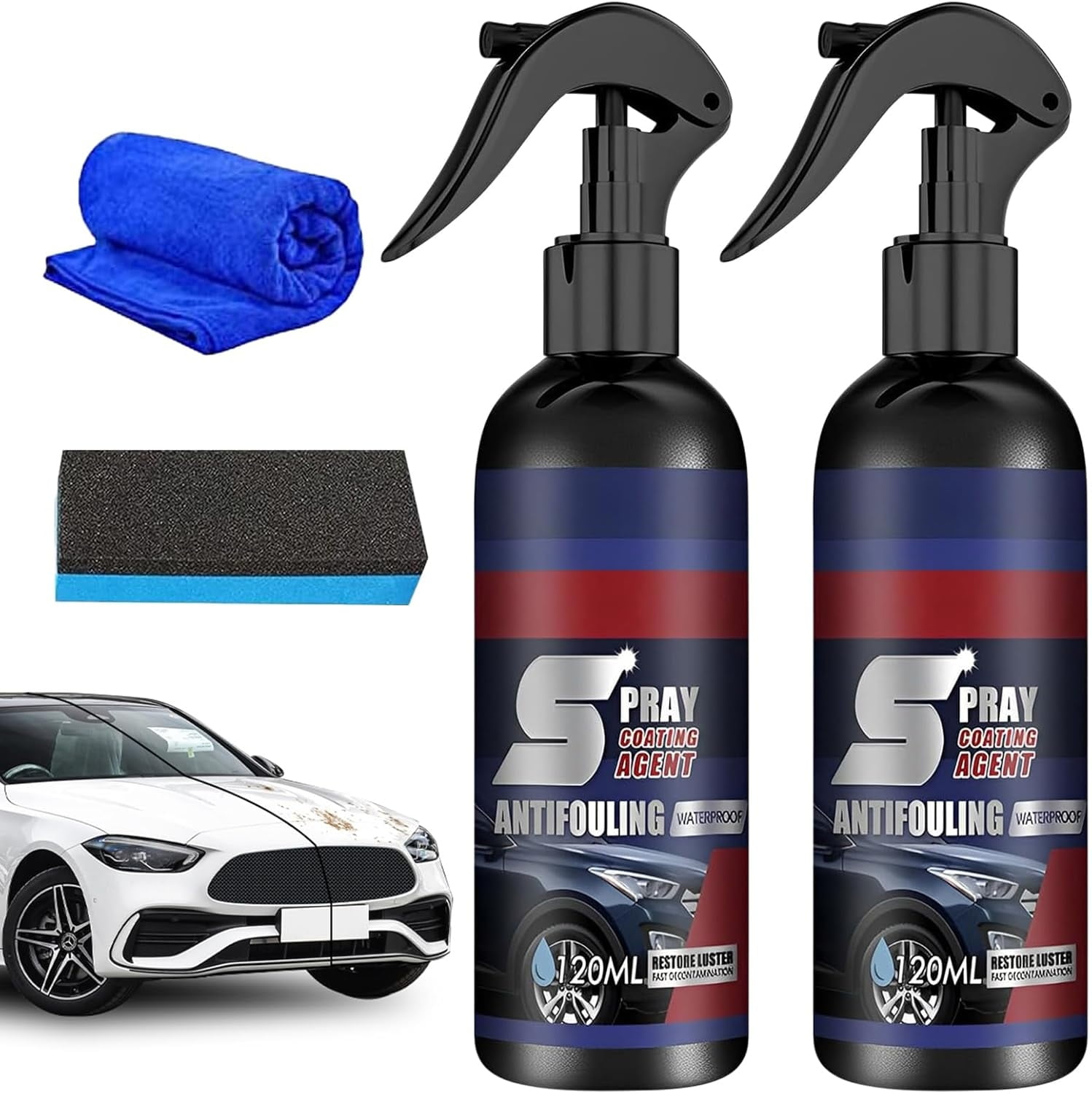 Multi-Functional Coating Renewal Agent, 3 in 1 Ceramic Car Coating ...