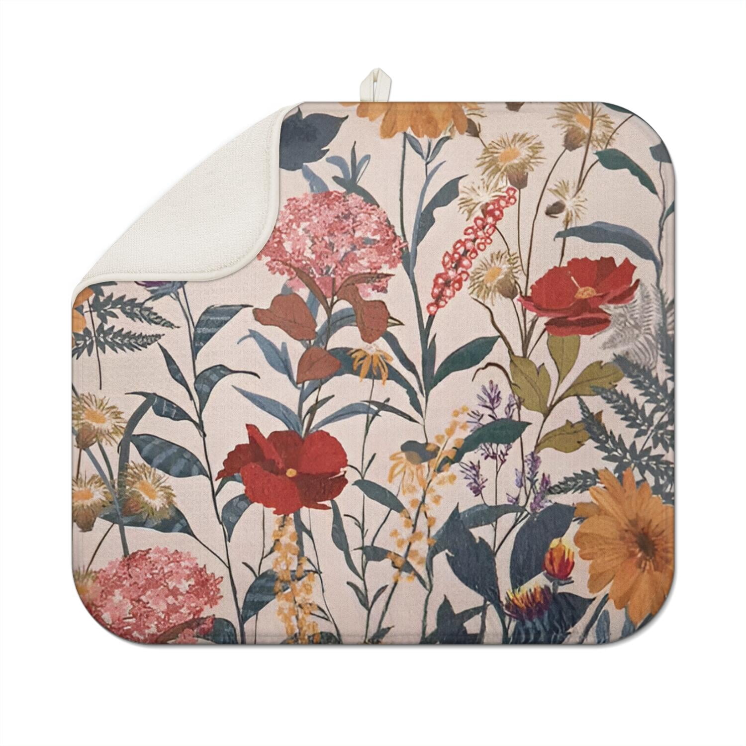 Multi-Functional Coffee Mat with Botanical, Wildflower, and Butterfly ...