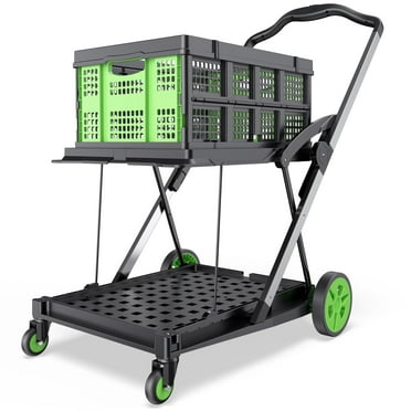 Tipke Manufacturing Company Foldit Green Stripe Folding Cart with Rear ...