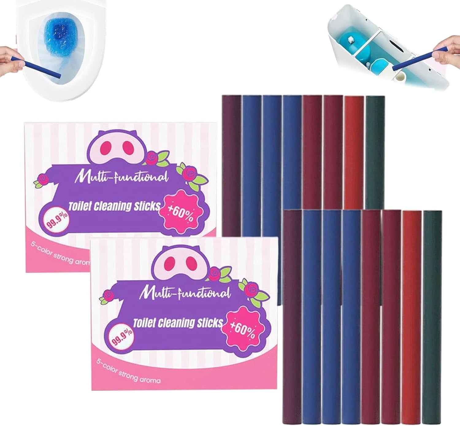 Multi-Functional Concentrated Toilet Cleaning Sticks, Long-Lasting ...