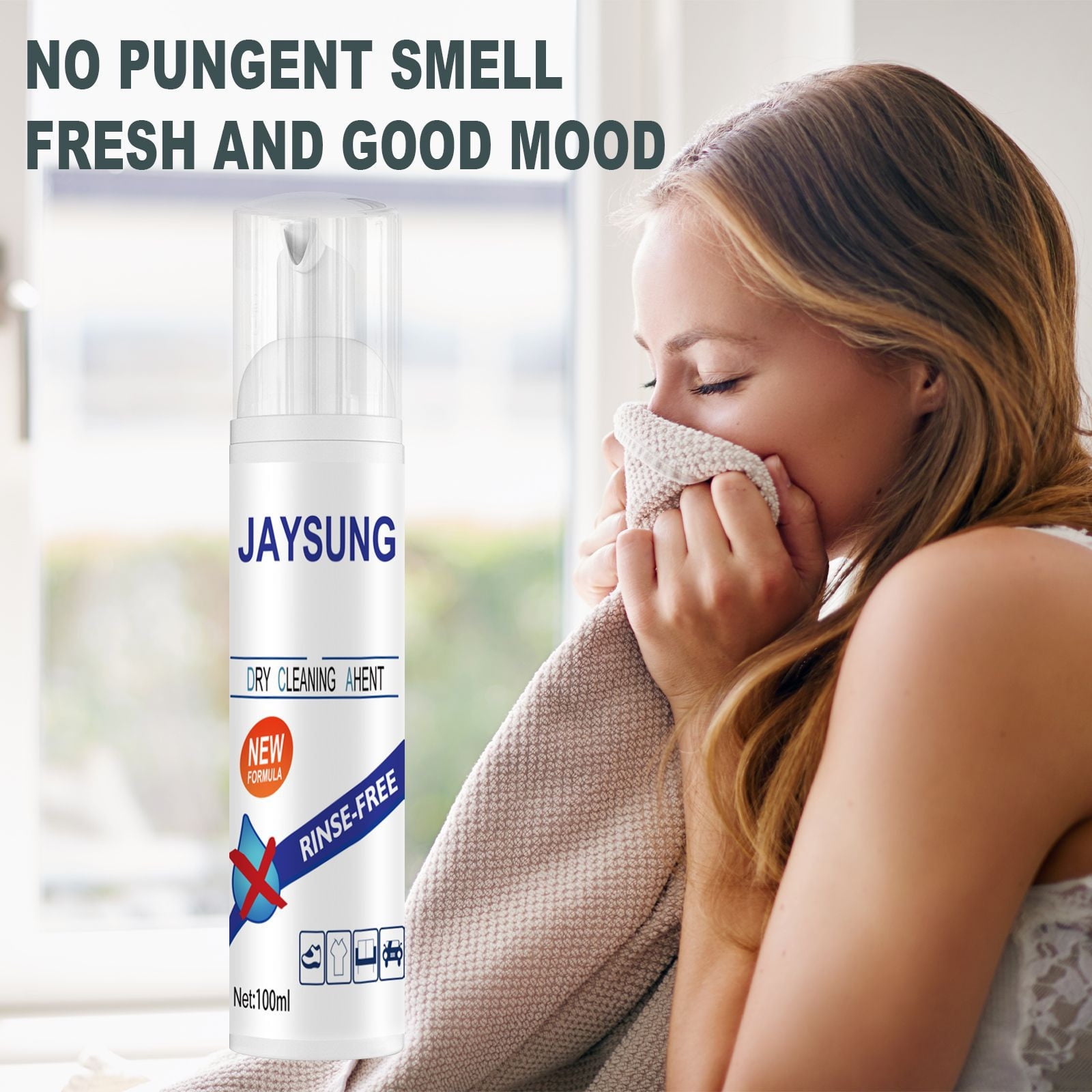 Multi-Functional Fabric Dry Cleaning Foam Sprayer, Dry Foam Cleaner for ...