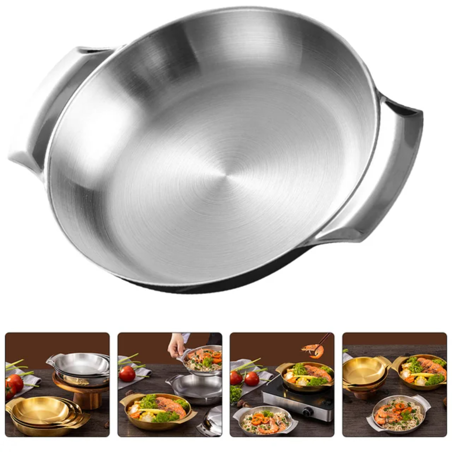 Multi-Functional Handmade Korean Style Stainless Steel Double Chinese ...