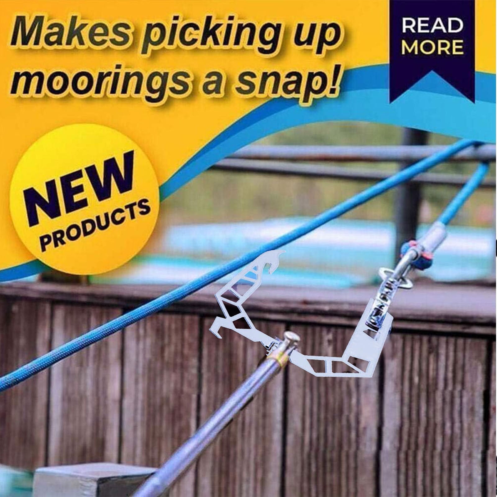 Multi-Functional Hook C|New Boat Hook Telescopic And Rope For Boat Hooks For Docking U''Shaped ...