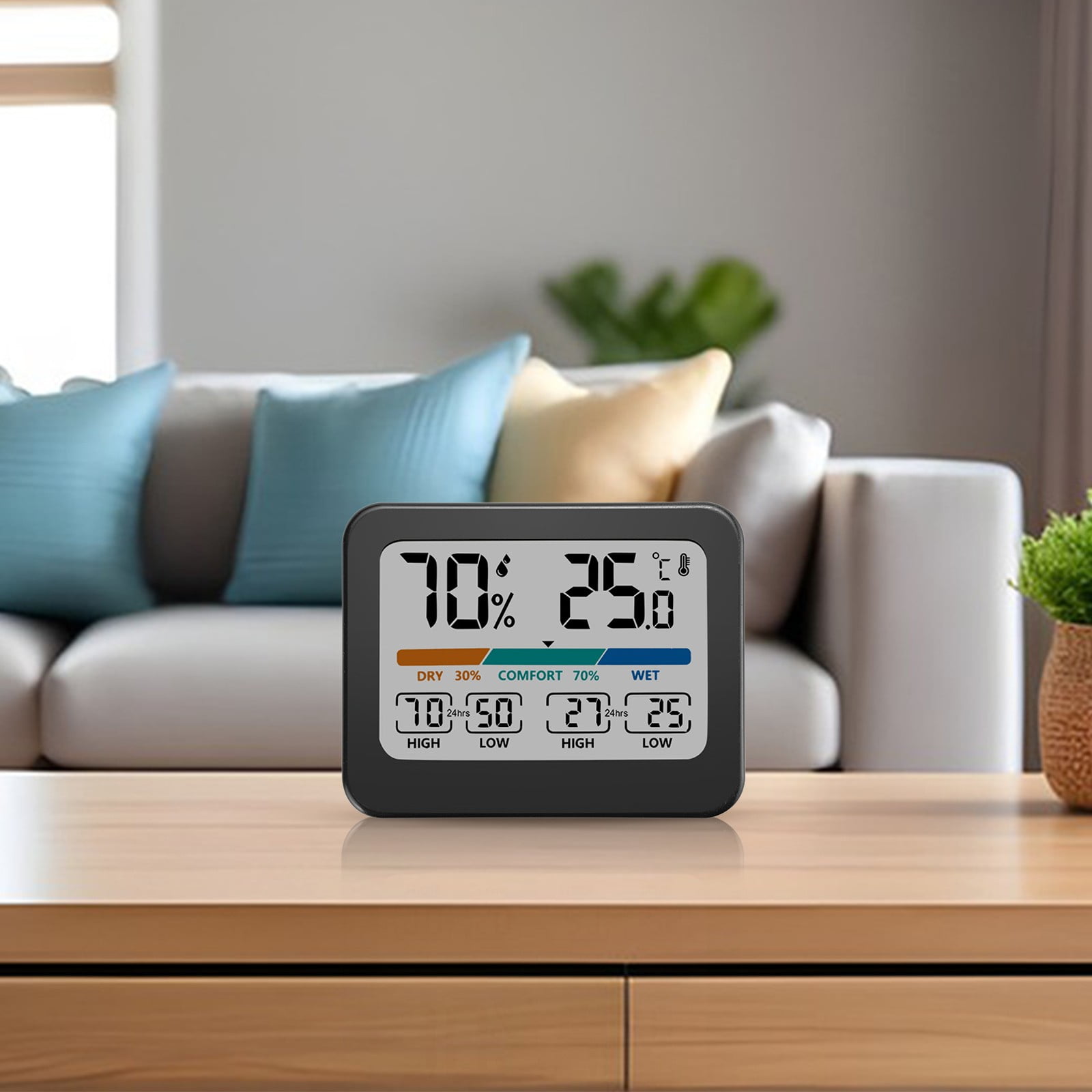 Multi Functional Household Temperature and Humidity Meter with Color ...