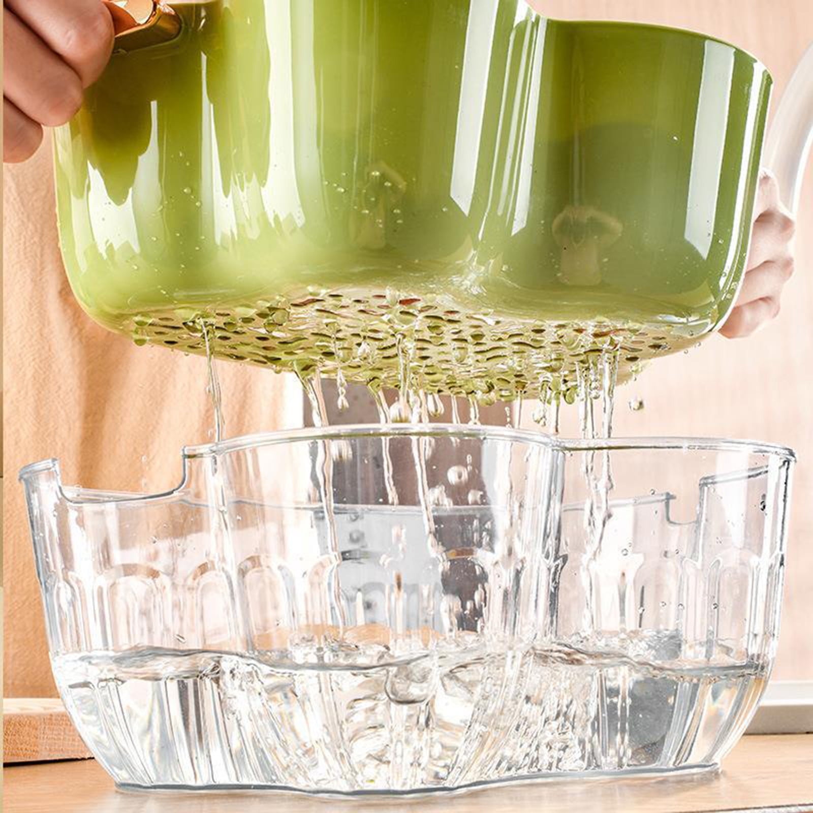 Multi-Functional Kitchen Vegetable Washing Basket with Strainer - Time ...