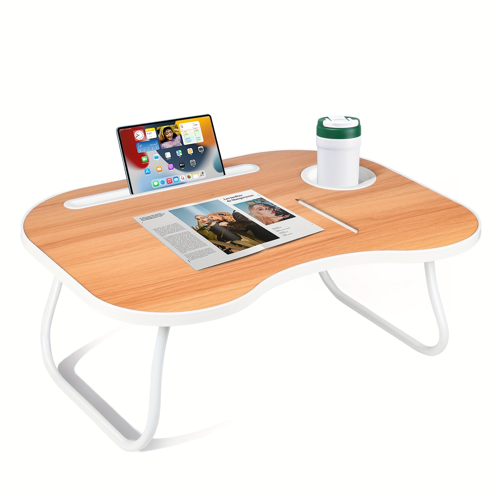 Multi-Functional Lap Desk - Folding Tables with Adjustable Legs, Built ...