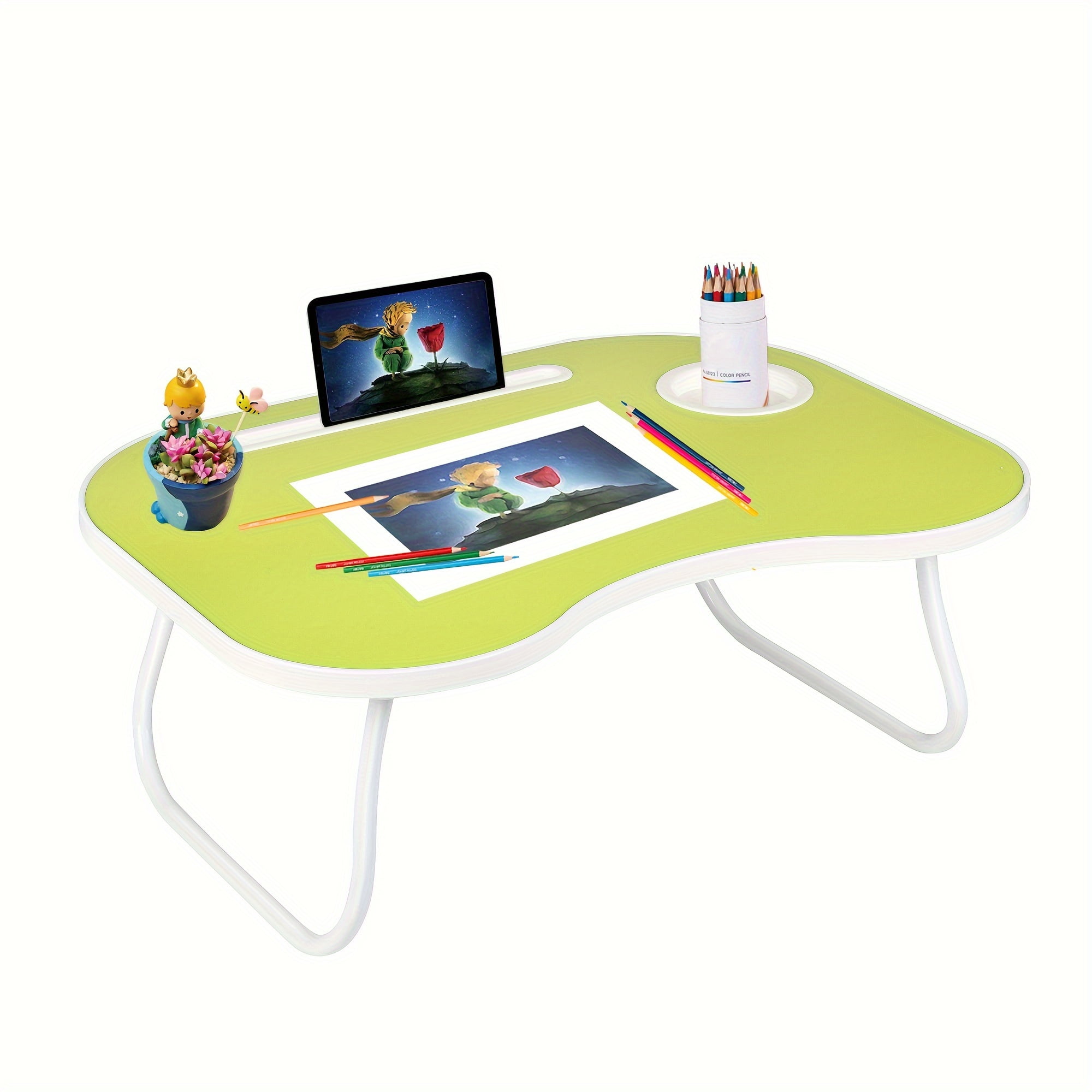 Multi-Functional Lap Desk - Folding Tables with Adjustable Legs, Built ...