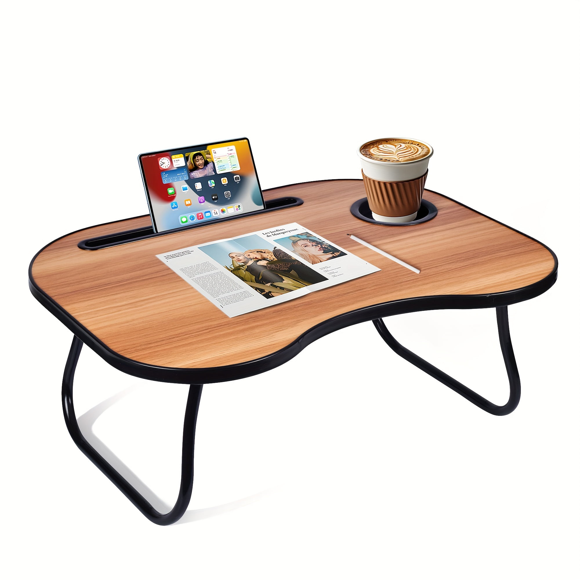 Multi-Functional Lap Desk - Folding Tables with Adjustable Legs, Built ...