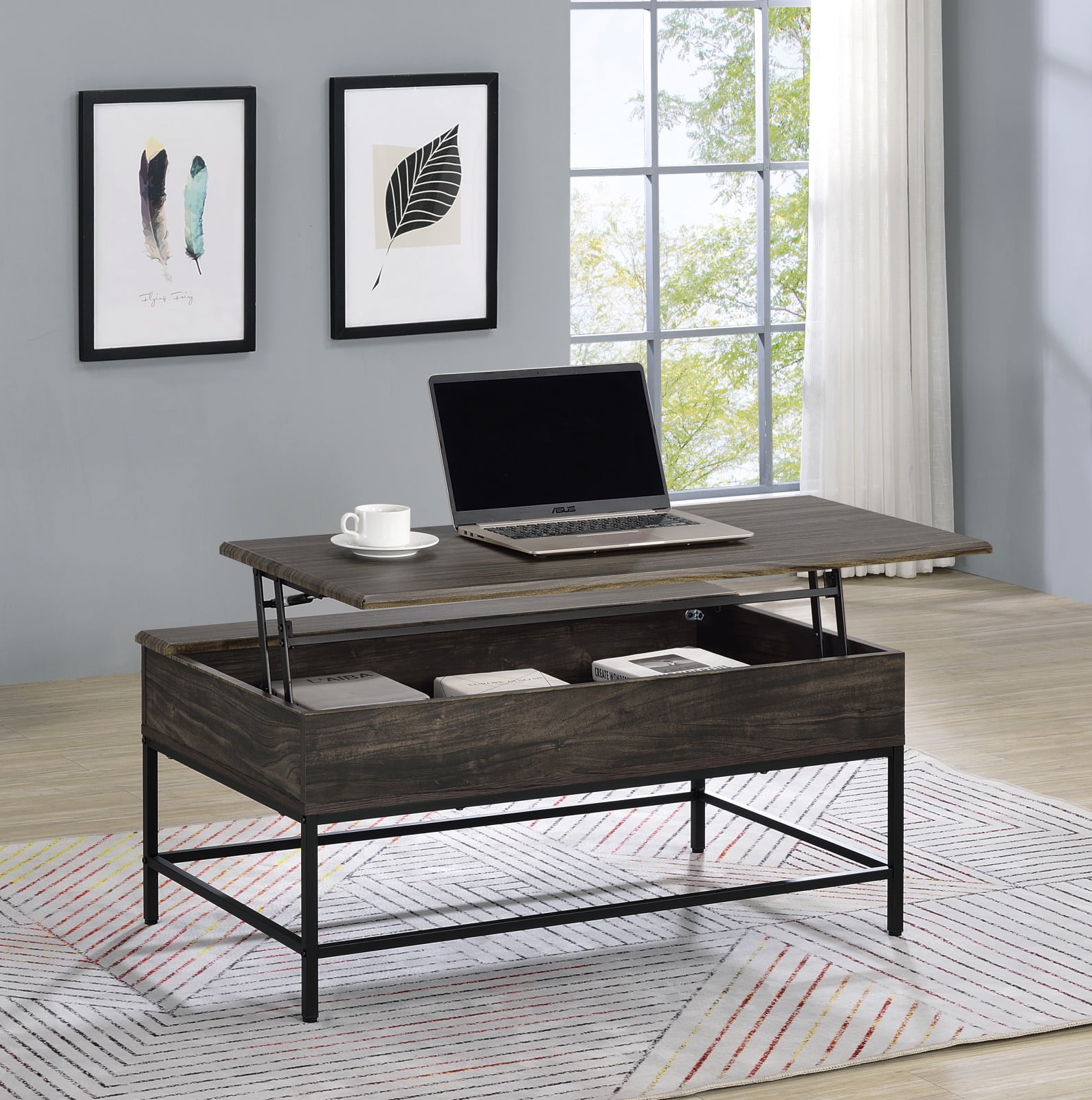 Multi-Functional Lift Top Coffee Table with Large Storage Space ...
