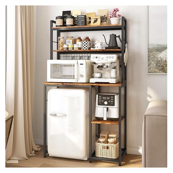 Multi-Functional Mini Fridge Stand, Mini Fridge and Microwave Storage ...