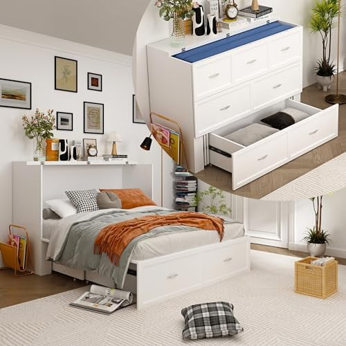 Multi-Functional Murphy Cabinet Bed, Full Size Bed Frame Murphy Bed ...