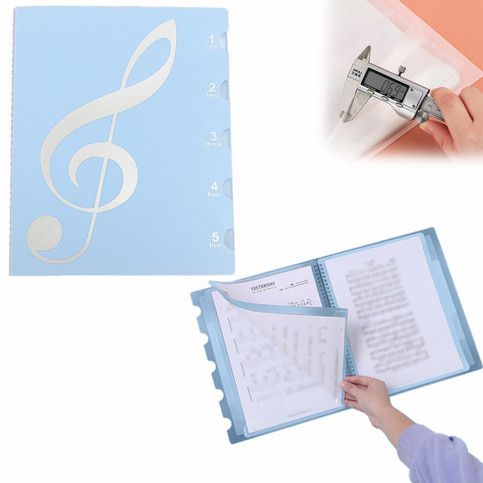Multi-Functional Music Correction Folder 20 Pages B Morandi Blue ...