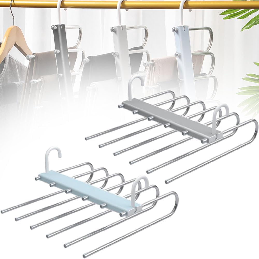 Multi-Functional Pants Rack, 2025 Upgrade Collapsible Pants Hangers ...