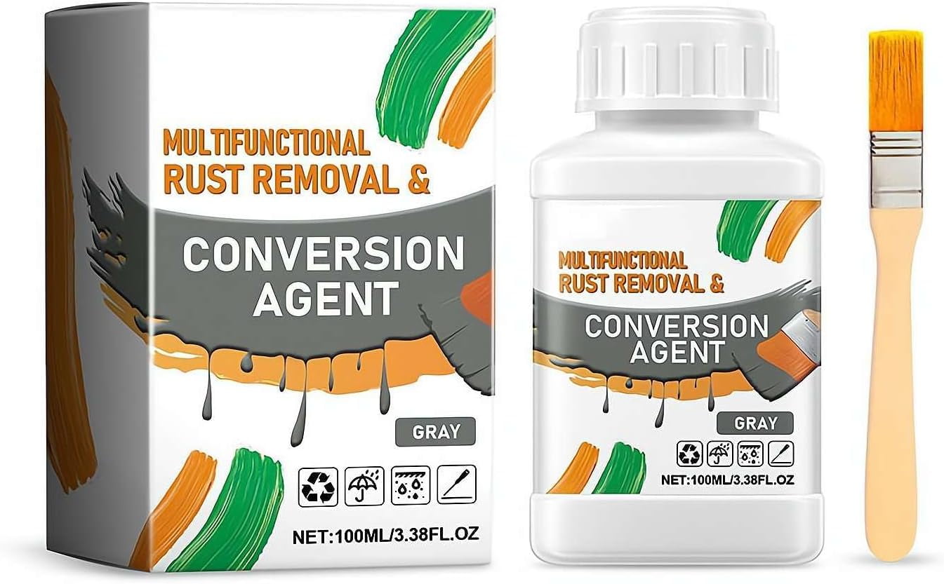 Multi-Functional Rust Converter Set, Heavy-Duty Metal Rust Remover and ...